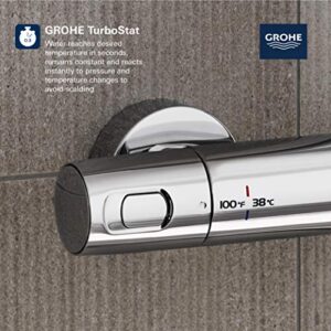 GROHE 26128002 Euphoria 260 CoolTouchThermostatic Shower System, 1.75 gpm, Starlight Chrome