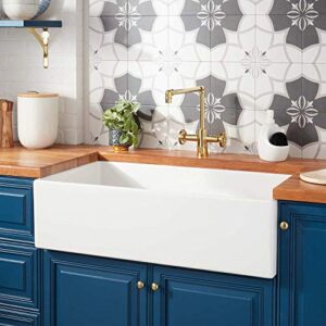 signature hardware 433919-33 torun 33″ farmhouse single basin fireclay kitchen sink