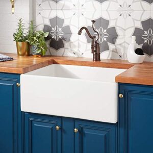 signature hardware 433911-27 torun 27″ farmhouse single basin fireclay kitchen sink