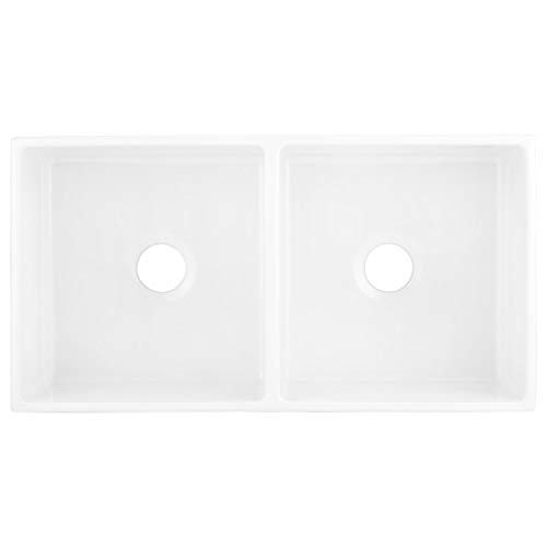 Signature Hardware 433925-36 Torun 36" Farmhouse 50/50 Double Basin Fireclay Kitchen Sink