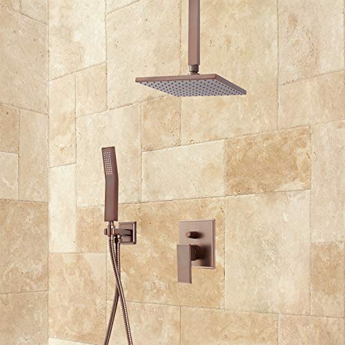 Signature Hardware 934431-7.75-1.8 Ryle Pressure Balanced Shower System with 7-3/4" Rain Shower Head and Hand Shower - Rough In Included