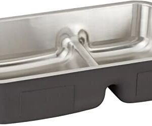 Signature Hardware 948495 Cypress 34" Undermount 60/40 Double Basin Stainless Steel Kitchen Sink