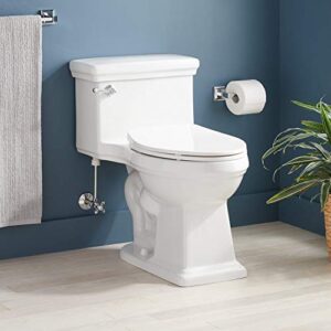 signature hardware 948418-12-l key west 1.28 gpf one piece elongated chair height toilet – seat included