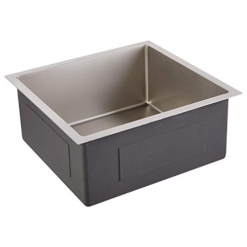 Signature Hardware 944633-19 Atlas 19" Undermount Single Basin Stainless Steel Kitchen Sink with Sound Dampening