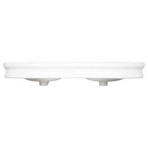 Signature Hardware 930562 Adler 46" Vitreous China Wall Mounted Double Basin Bathroom Sink with 1 Faucet Hole