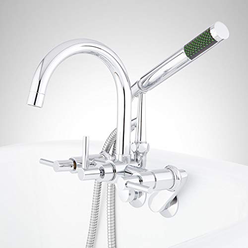 Signature Hardware 909039 Sebastian Tub Faucet and Hand Shower - Variable Centers - Lever Handles