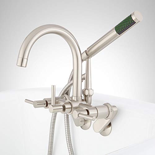 Signature Hardware 909039 Sebastian Tub Faucet and Hand Shower - Variable Centers - Lever Handles