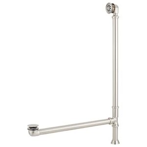 Signature Hardware 946174-69-T Rosalind 69" Acrylic Soaking Clawfoot Tub with Pre-Drilled Overflow Hole, Imperial Feet and Tap Deck