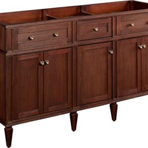 Signature Hardware 454072 Elmdale 60" Mahogany Wood Double Vanity Cabinet