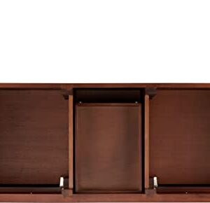 Signature Hardware 454072 Elmdale 60" Mahogany Wood Double Vanity Cabinet