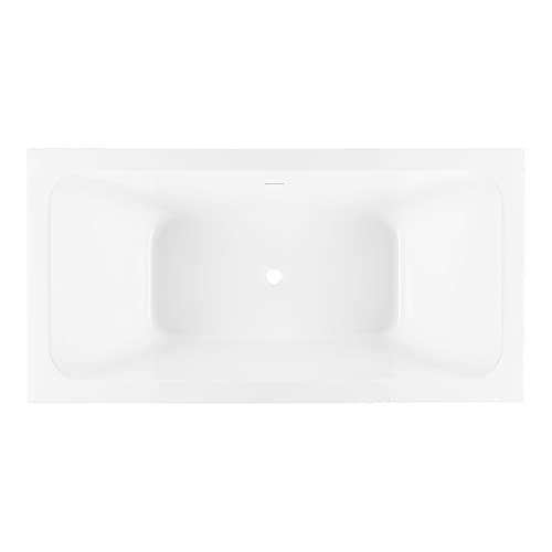 Signature Hardware 920156-59 Leland 59" Acrylic Soaking Tub with Integrated Overflow and Drain