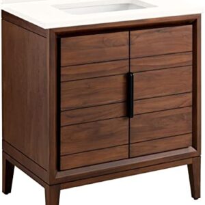 Signature Hardware 953344-30-RUMB-1 Aliso 30" Free Standing Single Vanity Cabinet Set with Wood Cabinet, Vanity Top and Rectangular Undermount Sink - Single Faucet Hole