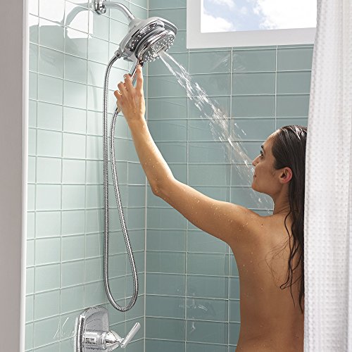 American Standard 9038254.002 Spectra Plus Duo 4-Function 2-in-1 Handheld and Fixed Shower Head 1.8 GPM, Polished Chrome