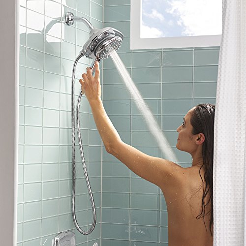 American Standard 9038254.002 Spectra Plus Duo 4-Function 2-in-1 Handheld and Fixed Shower Head 1.8 GPM, Polished Chrome