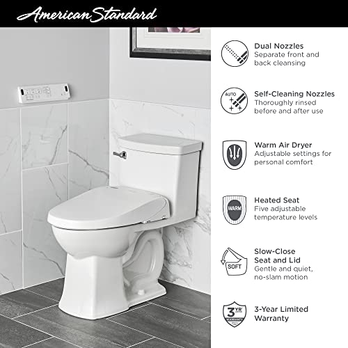 American Standard 8018A60GRC-020 Advanced Clean 3.0 SpaLet Seat with Remote Control Operation, White