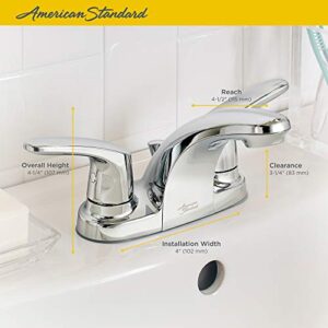 American Standard 7075200.002 Colony Pro Two-Handle Centerset Bathroom Faucet, 1.2 GPM, Polished Chrome