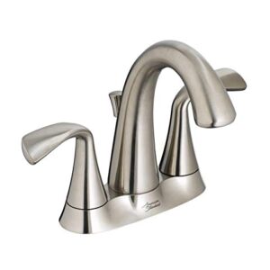 American Standard 7186201.295 Fluent 4" Centerset Bathroom Faucet with Metal Speed Connect Drain, Satin Nickel