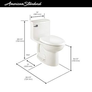 American Standard Compact Cadet 3 Flowise 4 Toilet, Elongated, Chair Height, White Toilet with Toilet Seat included