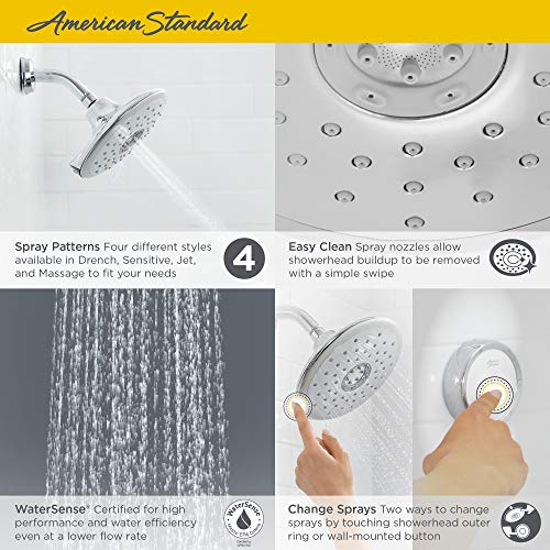 American Standard 9035474.002 Spectra+ eTouch 4-Function Shower Head, 2.5 GPM, Polished Chrome