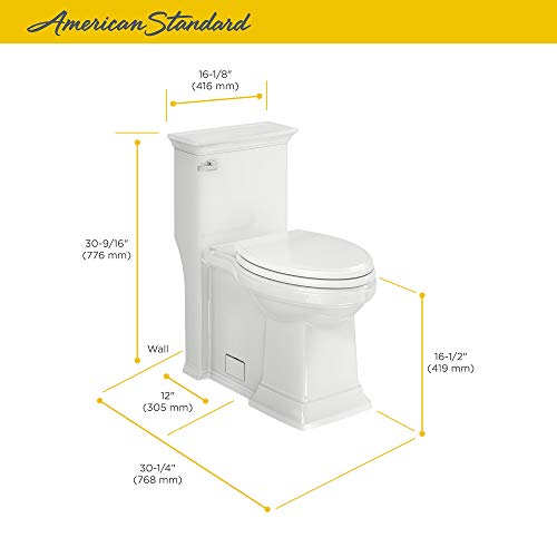 American Standard 2851A104.222 Town Square S Right Height Elongated One-Piece Toilet with Seat, Linen