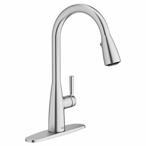 glacier bay american standard fairbury 2s single-handle pull-down sprayer kitchen faucet in stainless steel, silver