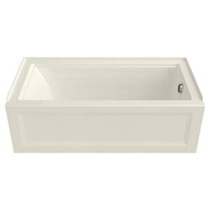 american standard 2545102.222 town square s 60″x30″ bathtub-right drain, linen