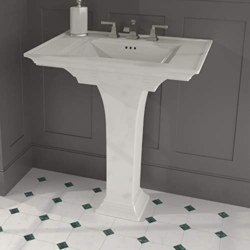 American Standard 297800.02 Town Square S Pedestal Sink-8" Centers, White