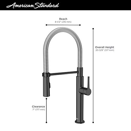 American Standard 4803350.075 Studio S Semi Professional Pull-Down Kitchen Faucet, Stainless Steel