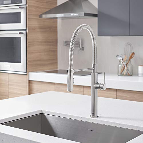 American Standard 4803350.075 Studio S Semi Professional Pull-Down Kitchen Faucet, Stainless Steel