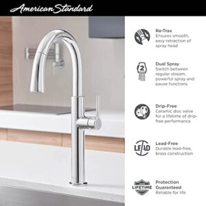 American Standard 4803350.075 Studio S Semi Professional Pull-Down Kitchen Faucet, Stainless Steel