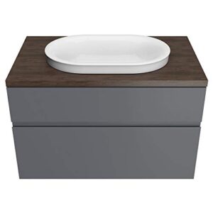 American Standard 8726033.477 Studio S 33 in. Double-Drawer Bathroom Vanity, Dark Grey