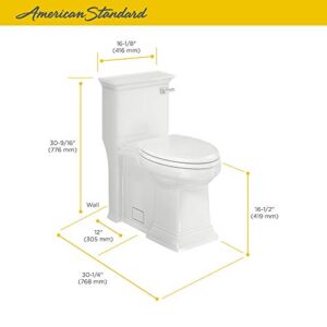 American Standard 2851A105.020 Town Square S Right Height Elongated One-Piece Toilet with Seat, White