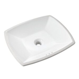 American Standard 545000.020 Edgemere Ceramic Undermount Rectangular Bathroom sink, 18.5" Lx 16.12" W x 5.25" H, White