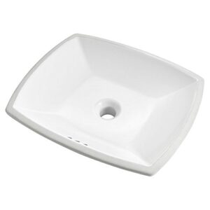 American Standard 545000.020 Edgemere Ceramic Undermount Rectangular Bathroom sink, 18.5" Lx 16.12" W x 5.25" H, White