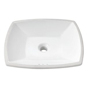 American Standard 545000.020 Edgemere Ceramic Undermount Rectangular Bathroom sink, 18.5" Lx 16.12" W x 5.25" H, White