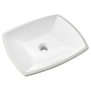 American Standard 545000.020 Edgemere Ceramic Undermount Rectangular Bathroom sink, 18.5" Lx 16.12" W x 5.25" H, White