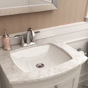 American Standard 545000.020 Edgemere Ceramic Undermount Rectangular Bathroom sink, 18.5" Lx 16.12" W x 5.25" H, White