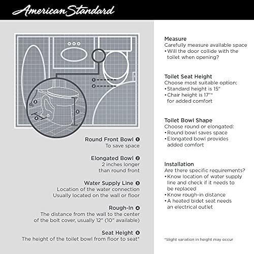 American Standard 238AA115CP.020 Two-Piece 1.28 GPF Elongated Toilet without Seat, White