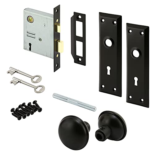 Prime-Line E 2798 Mortise Lock Set, Matte Black