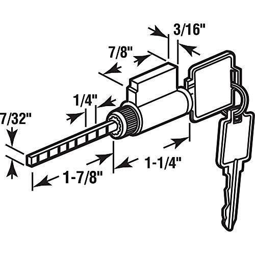 Prime-Line E 2000 1-7/8 inch Tailpiece Cylinder Lock for Weiser, Kwikset and Weslock Models, Bronze