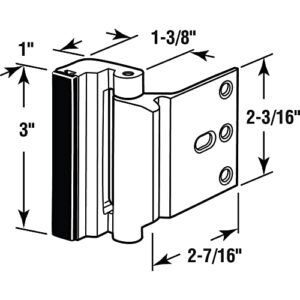 Prime-Line U 11449 Door Reinforcement Lock, Matte Black