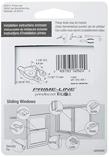 Prime-Line F 2620 Spring Cam Action Window Sash Lock, White, Pack of 36