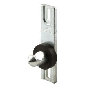 prime-line e 2041 sliding door keeper with rubber bumper for c 1025 , zinc