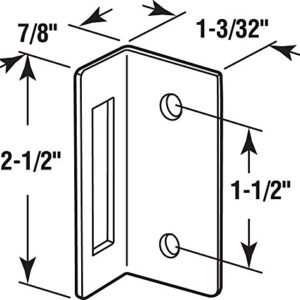 Prime-Line 656-6536 Keeper for Slide Latch, 2-1/2 inch Cast Zamak, Chrome Plated, Inswing