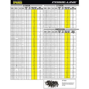 Prime-Line SP 9629 Extension Spring, 1-1/4 inch by 6-1/2 inch - .162 Diameter, Nickel