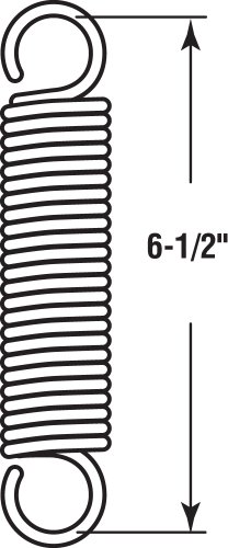 Prime-Line SP 9629 Extension Spring, 1-1/4 inch by 6-1/2 inch - .162 Diameter, Nickel