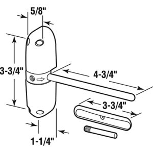 Prime-Line Products KC17HD Door closer, 4-1/4 in, Brown