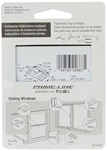 Prime-Line F 2667 Window Sash Lock for Vinyl Windows, White