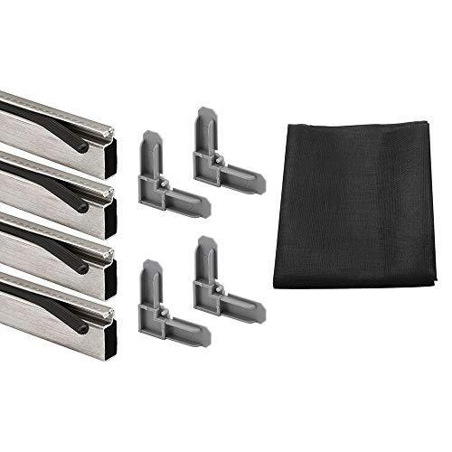 Prime-Line MP8239 Screen Frame Kit, 7/16 inch x 3/4 x 36 in, Aluminum, Mill Finish, Includes Vinyl Spline and Square-Cut Corners, (1 set)