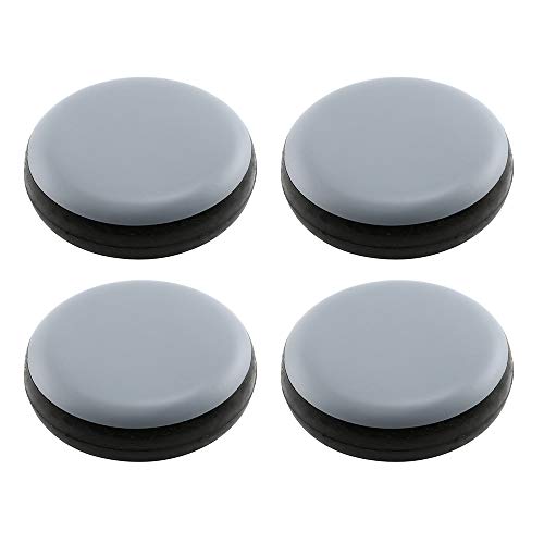 Prime-Line MP75093 1-1/8 - 1-1/4 inch Grip Tip Round Magic Sliders, Black Plastic (4-Pack)